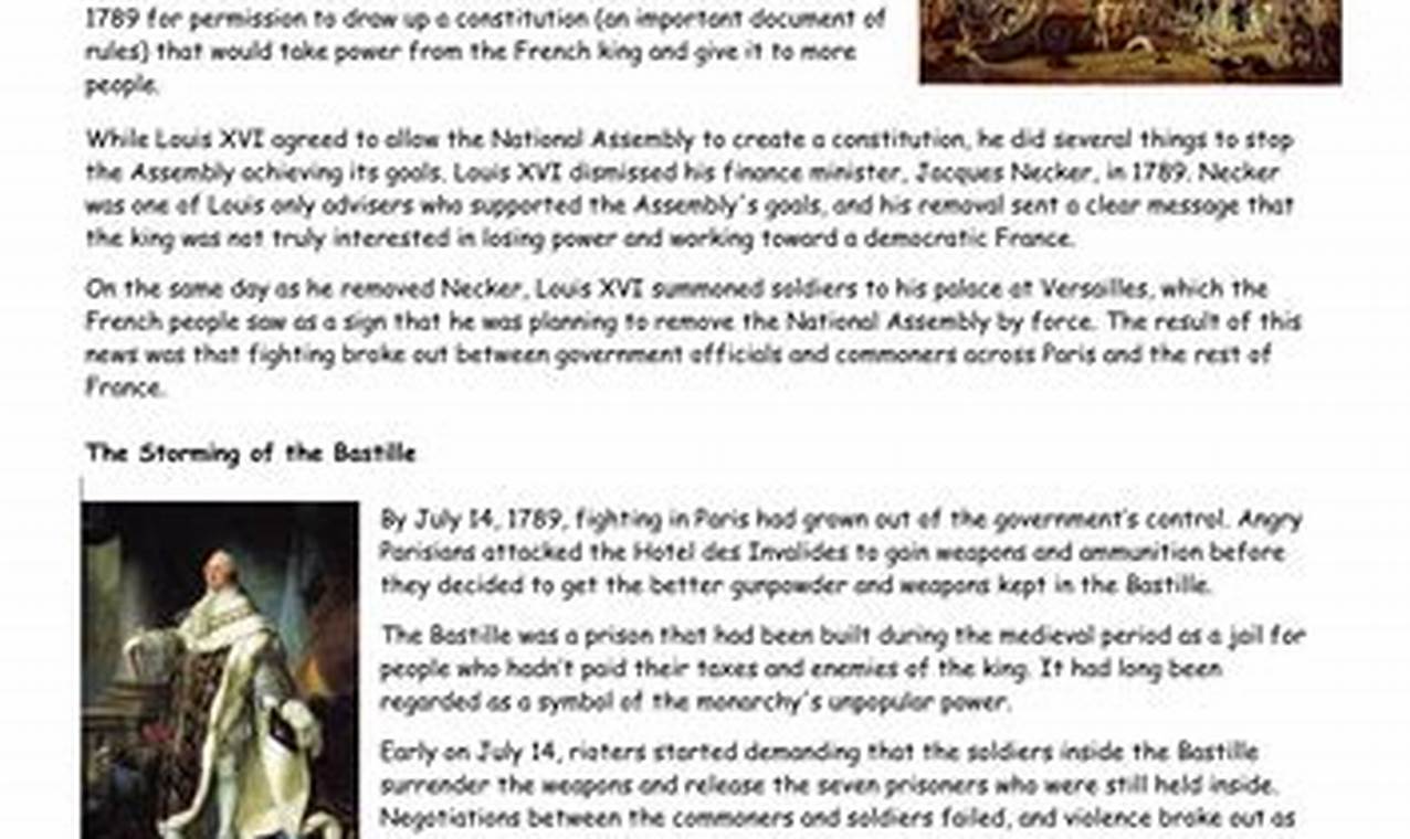 Bastille Storming: A Lesson Plan & Activities Guide